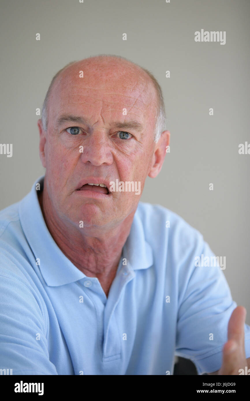 inside blank european caucasian front view vertical grin old man ...