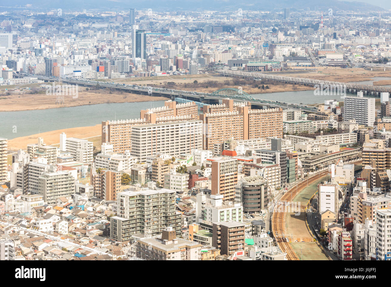 Aerial view of Osaka skyline building Cityscape Japan Stock Photo - Alamy