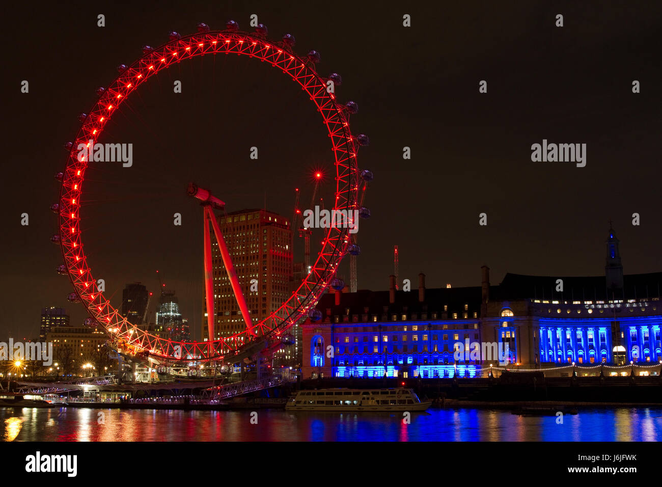 The London Eye at Night Stock Photo - Alamy