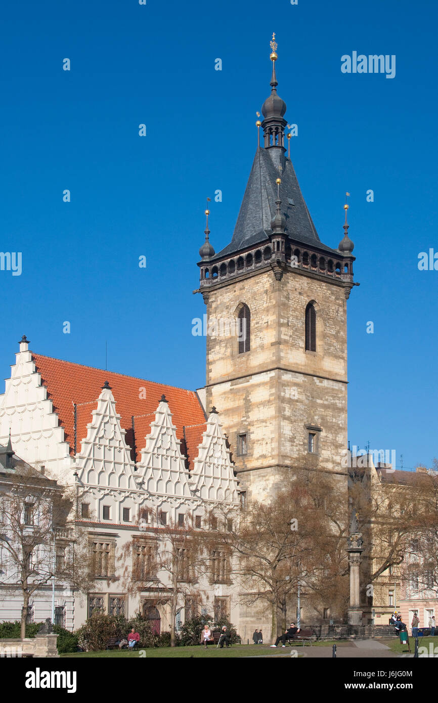 Prague charles square new town hall hi-res stock photography and images ...
