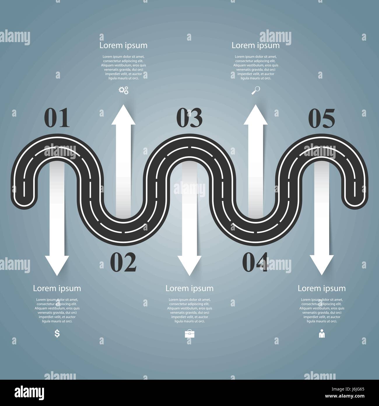 Road infographic design template and marketing icons Stock Vector Image ...
