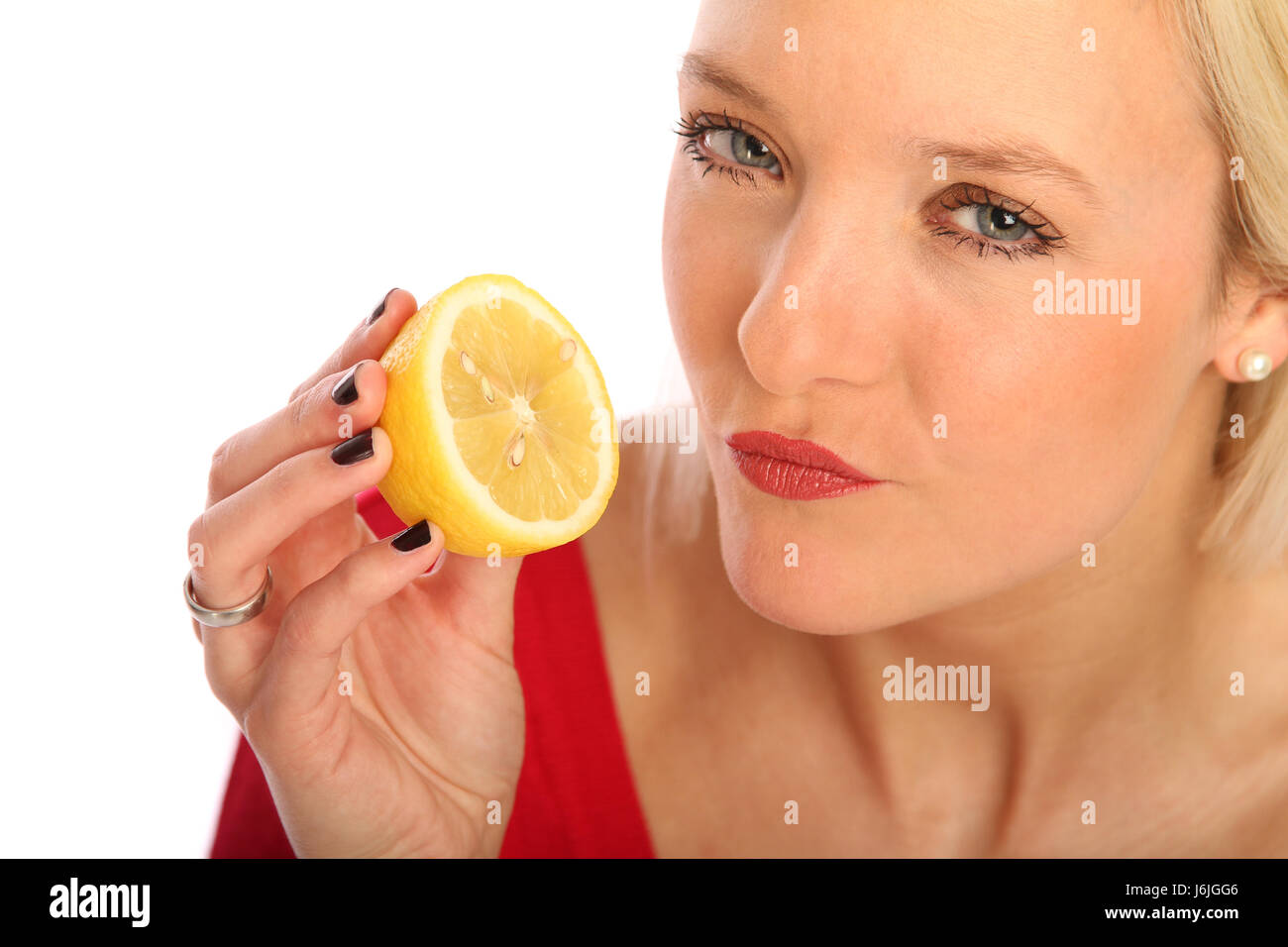 woman with lemon Stock Photo - Alamy