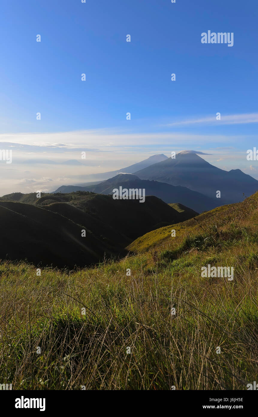 Landscape view from Mount Prau, Indonesia Stock Photo - Alamy