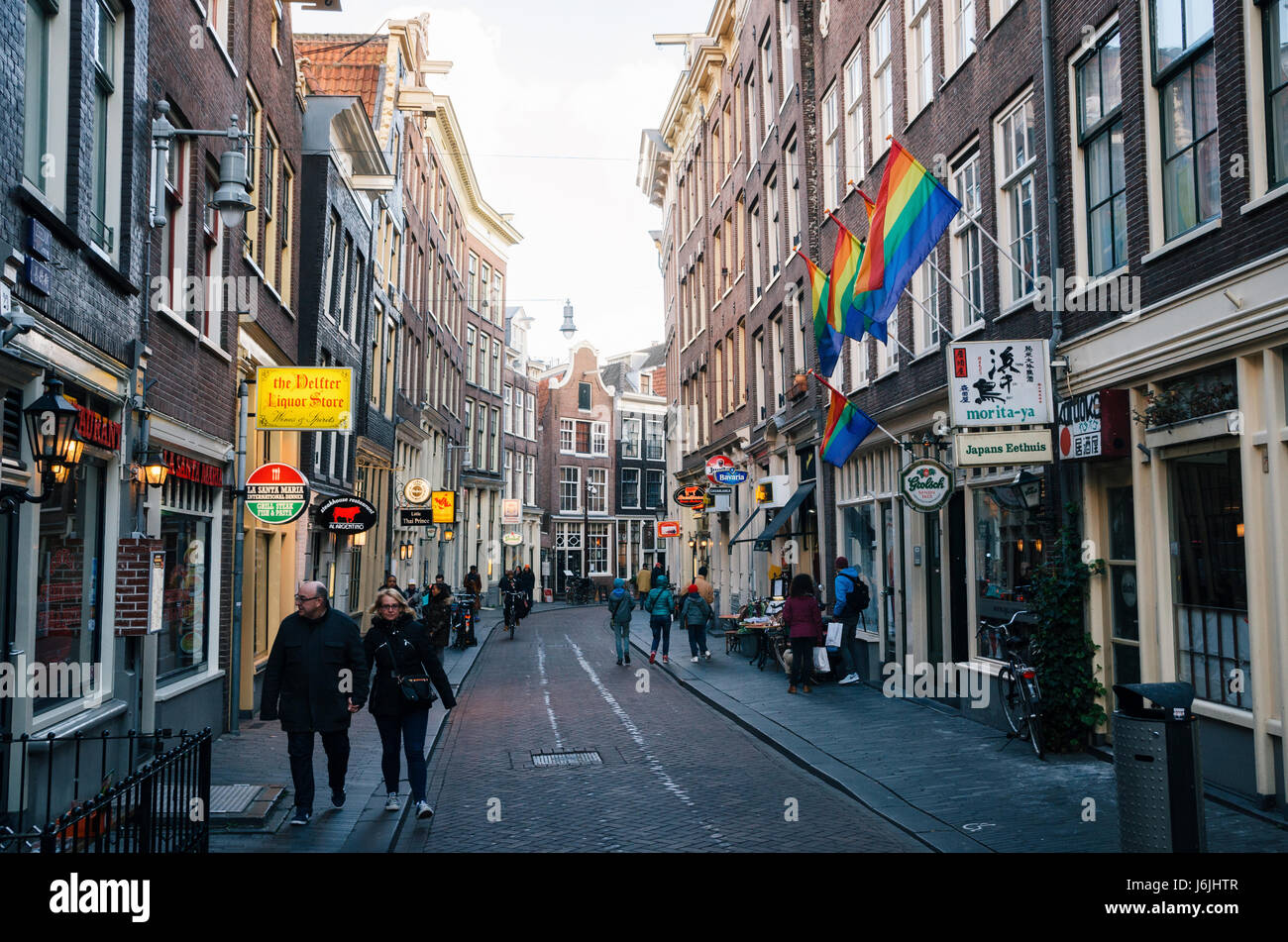 Traditional houses with lgbt flags hi-res stock photography and images ...