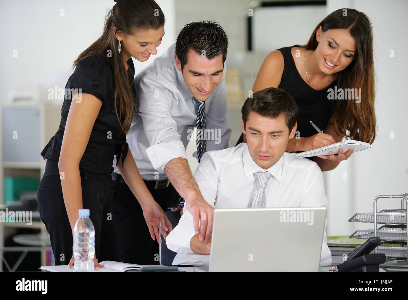 woman office laugh laughs laughing twit giggle smile smiling laughter ...