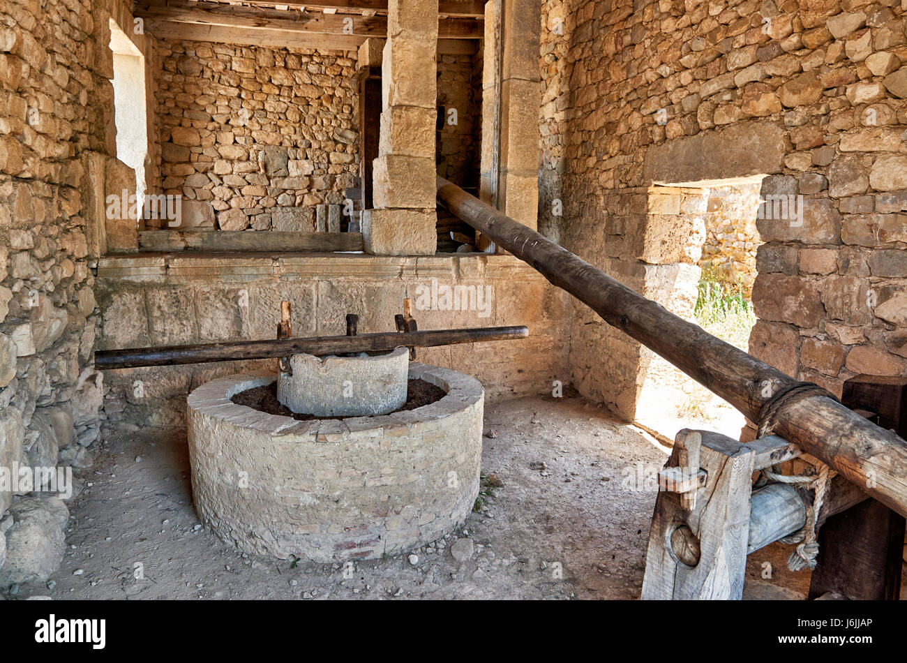 Roman olive press hi-res stock photography and images - Alamy