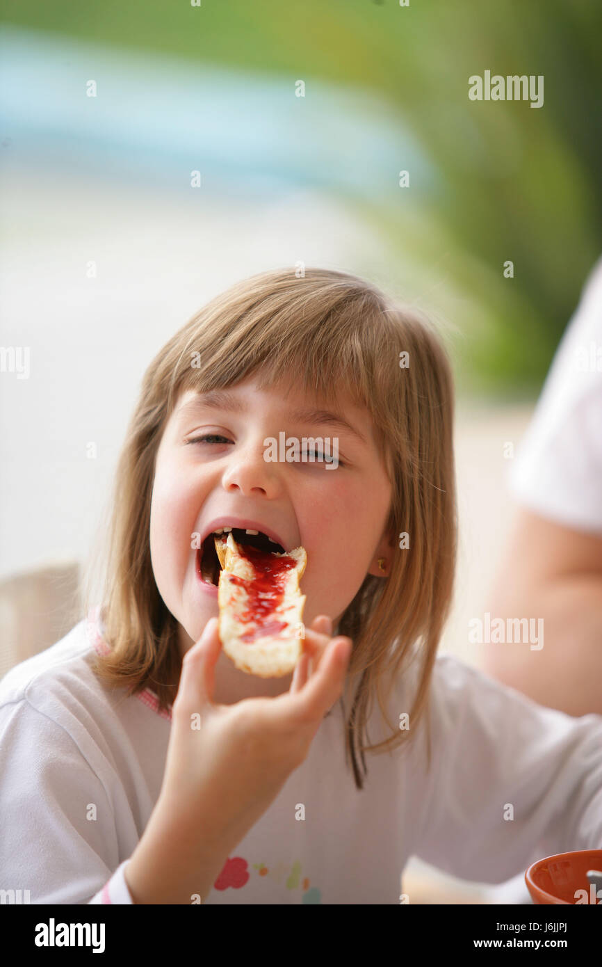 blank european caucasian outside front view vertical take child eating ...