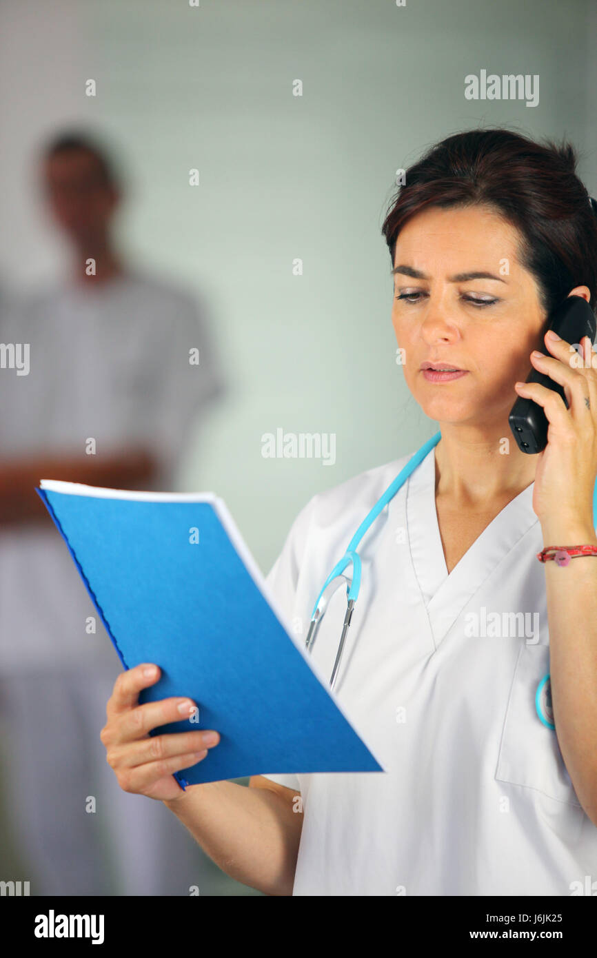 doctor physician medic medical practicioner woman conversation ...