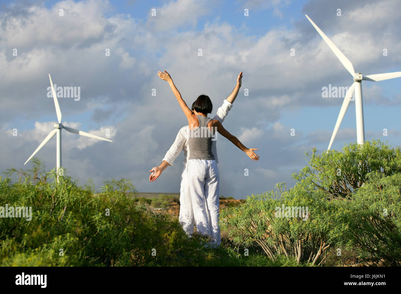 woman relaxation propeller energy power electricity electric power ...