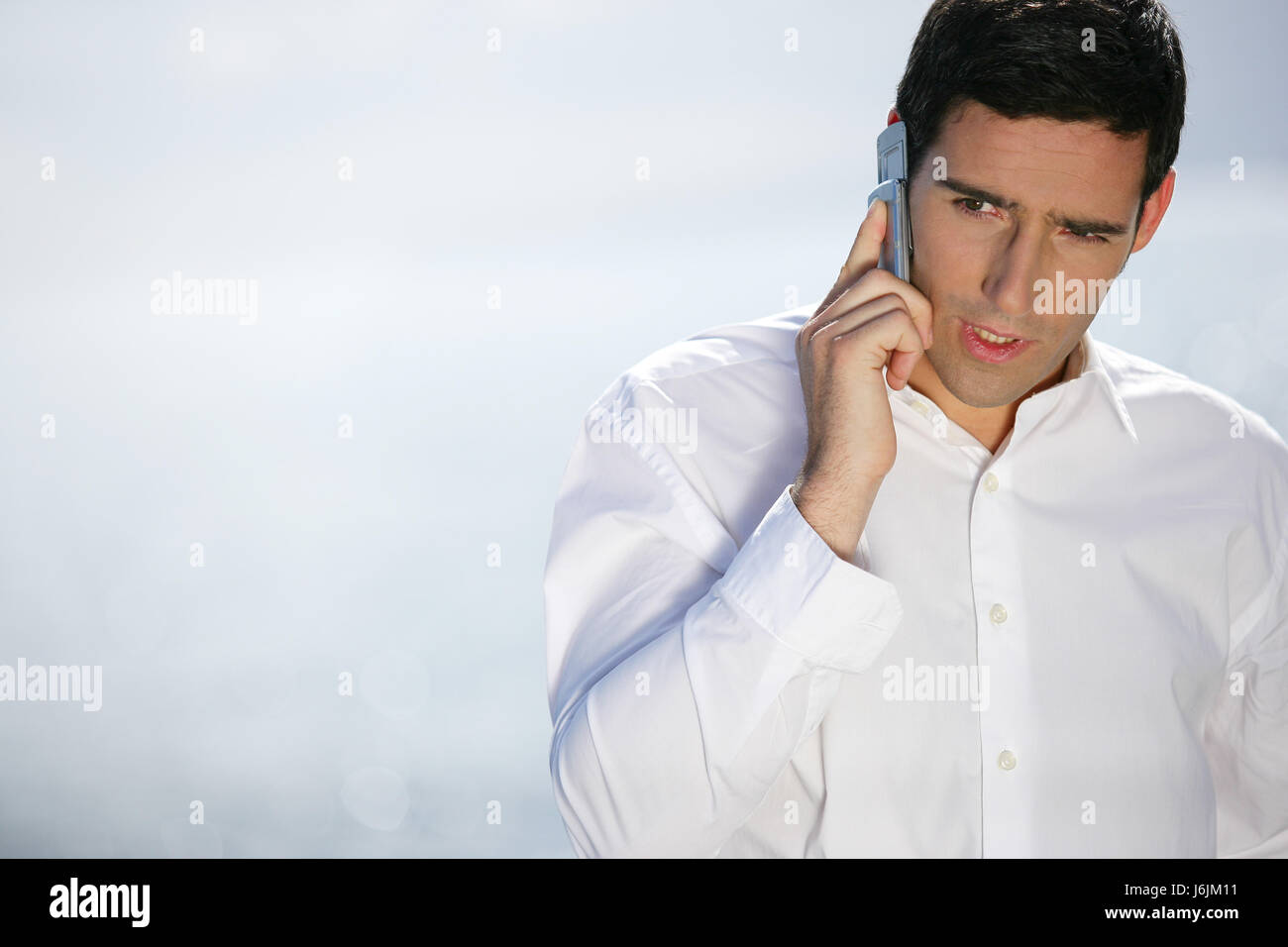 telephone phone discussion front view business man businessman costume ...