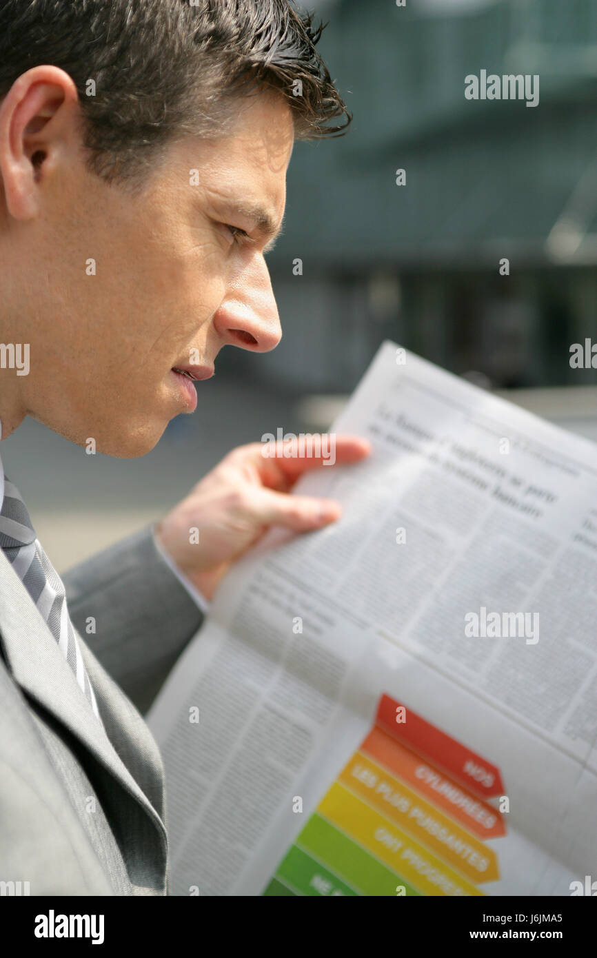 newspaper journal profile portrait business man businessman costume ...