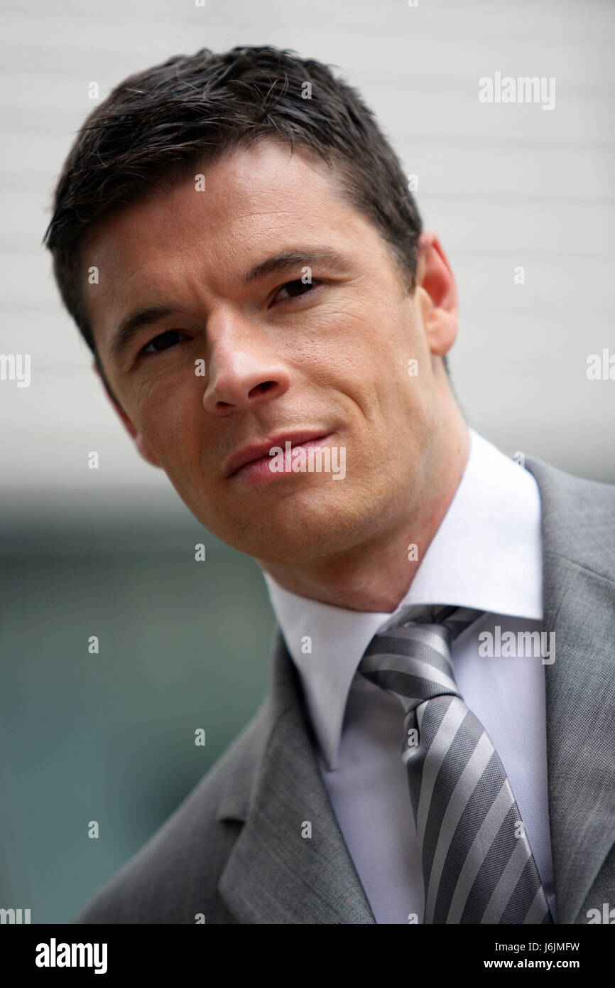 portrait front view business man businessman costume entrepreneur ...