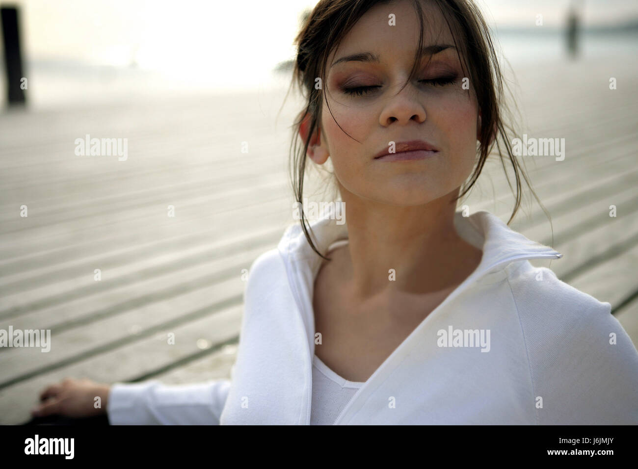 woman relaxation relaxed front view facilitate ease resting relax ...