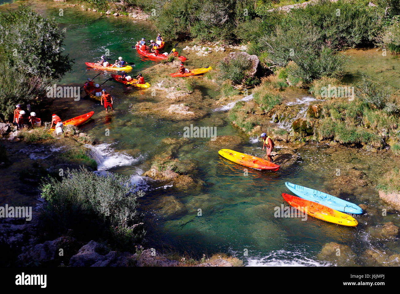 Whitewater kayaking on the Zrmanja RIver, Croatia Stock Photo - Alamy