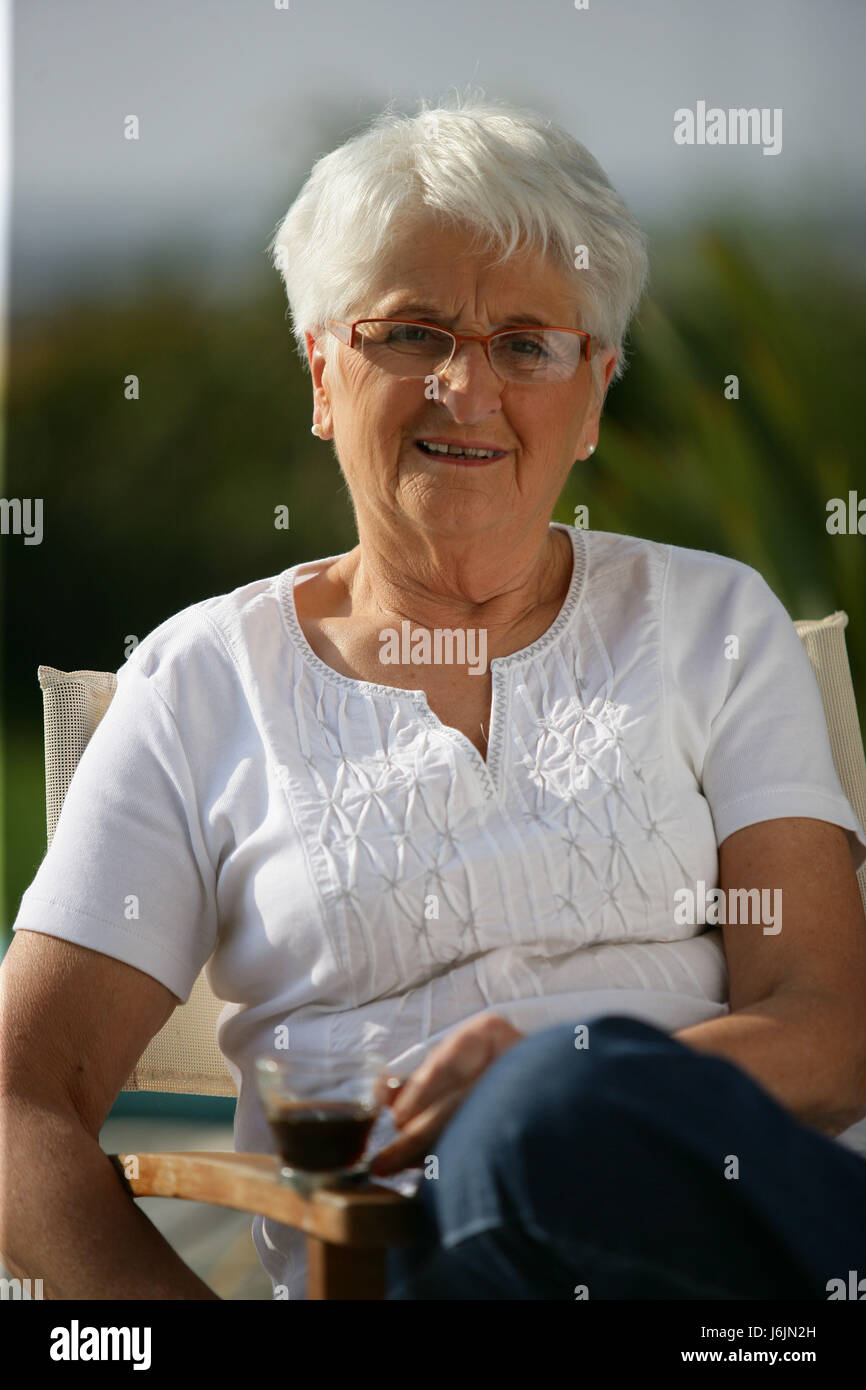 relaxation summer summerly blank european caucasian relaxed outside ...