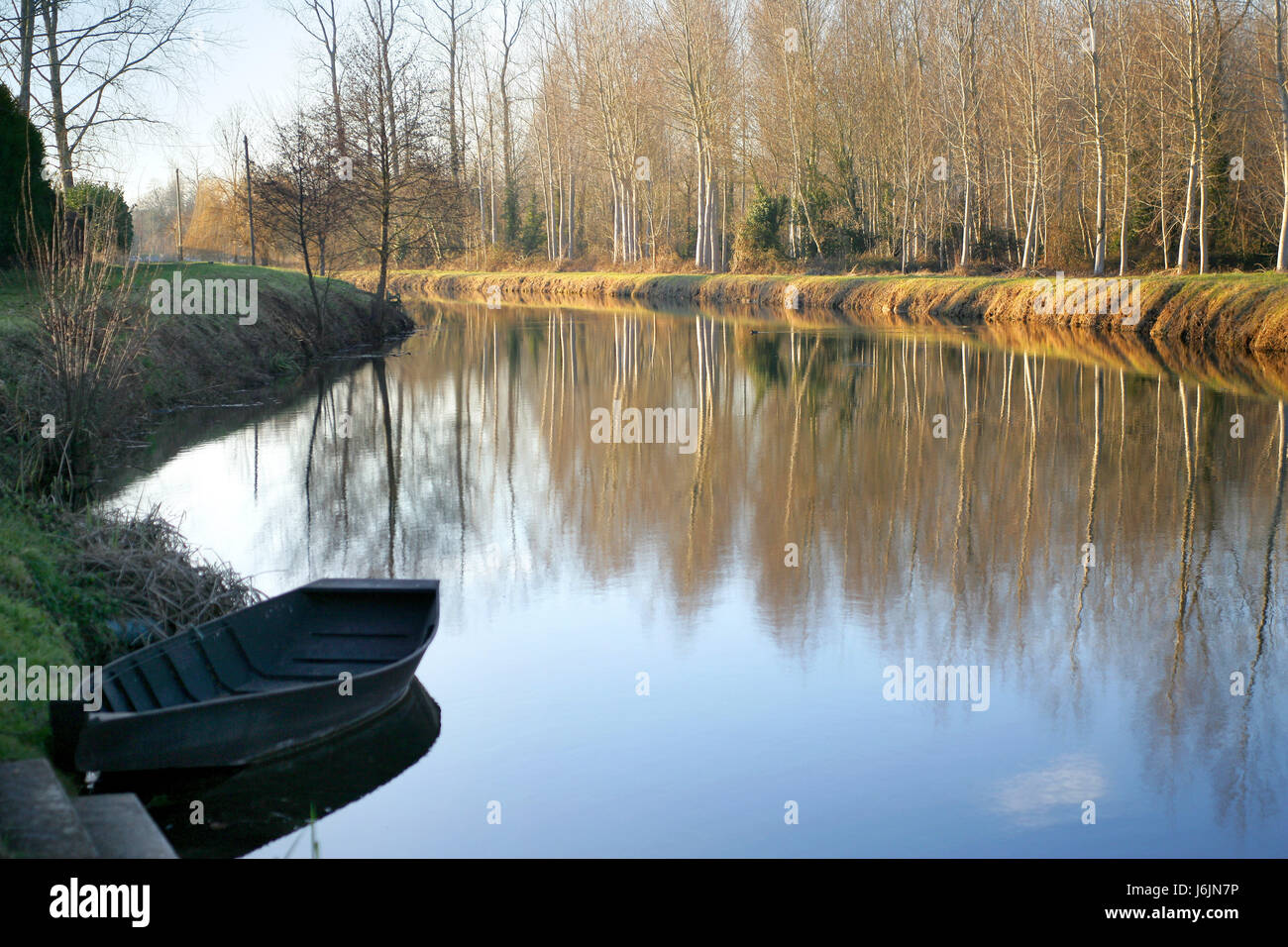 tree trees boat landscape scenery countryside nature forest river water ...