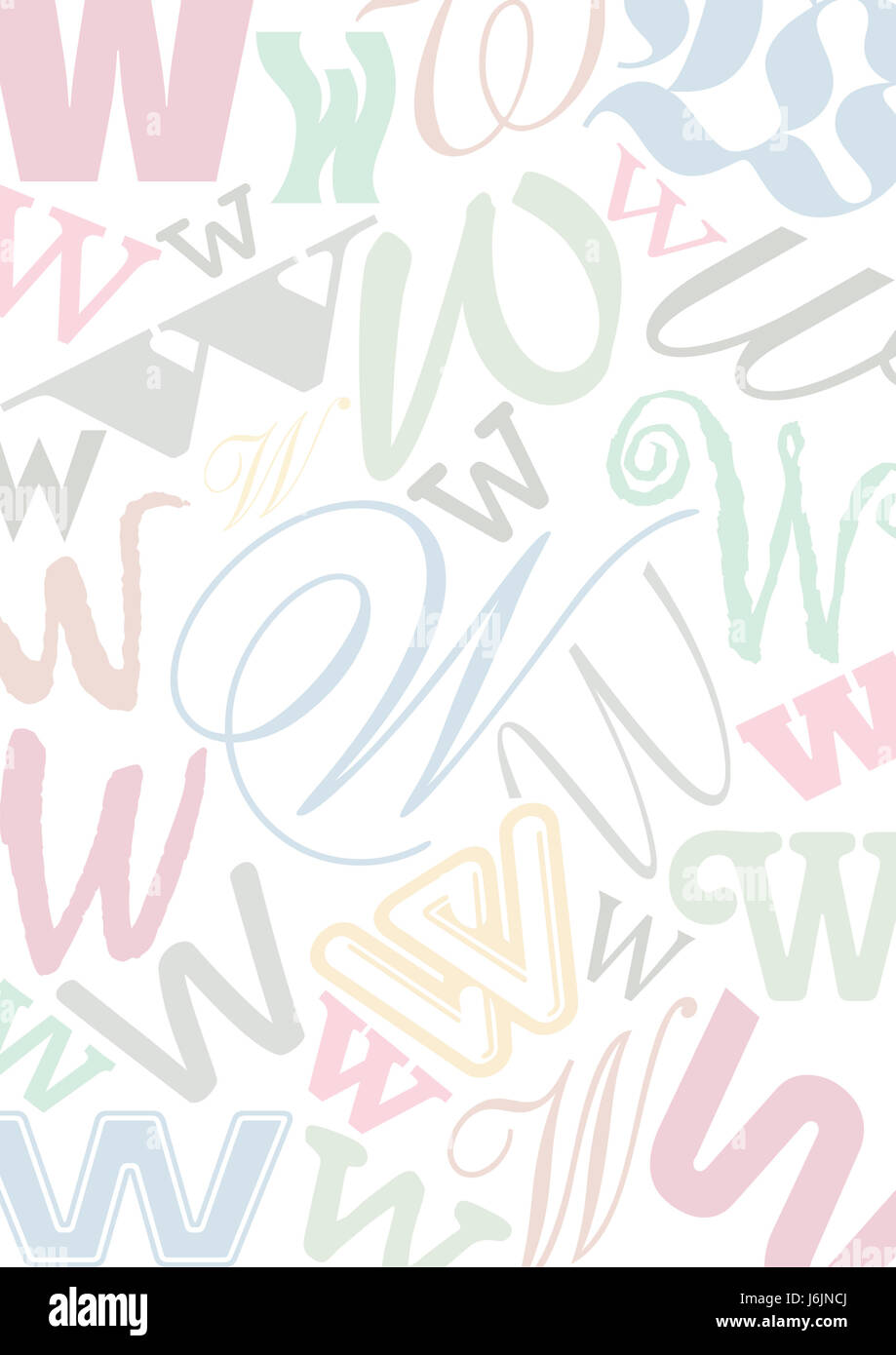 background with letter w Stock Photo - Alamy