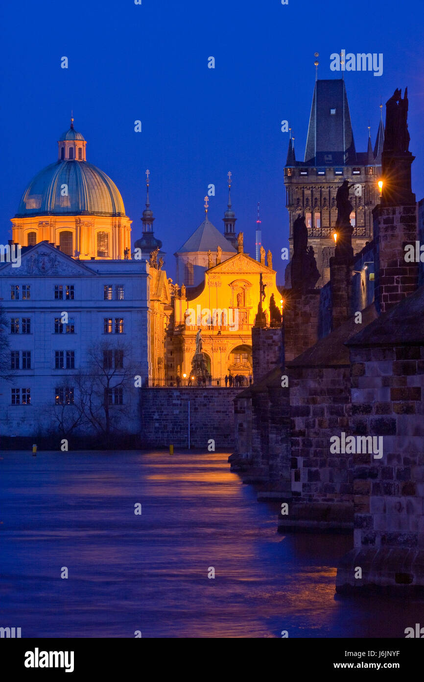 prague czechia historical church at night night nighttime night ...