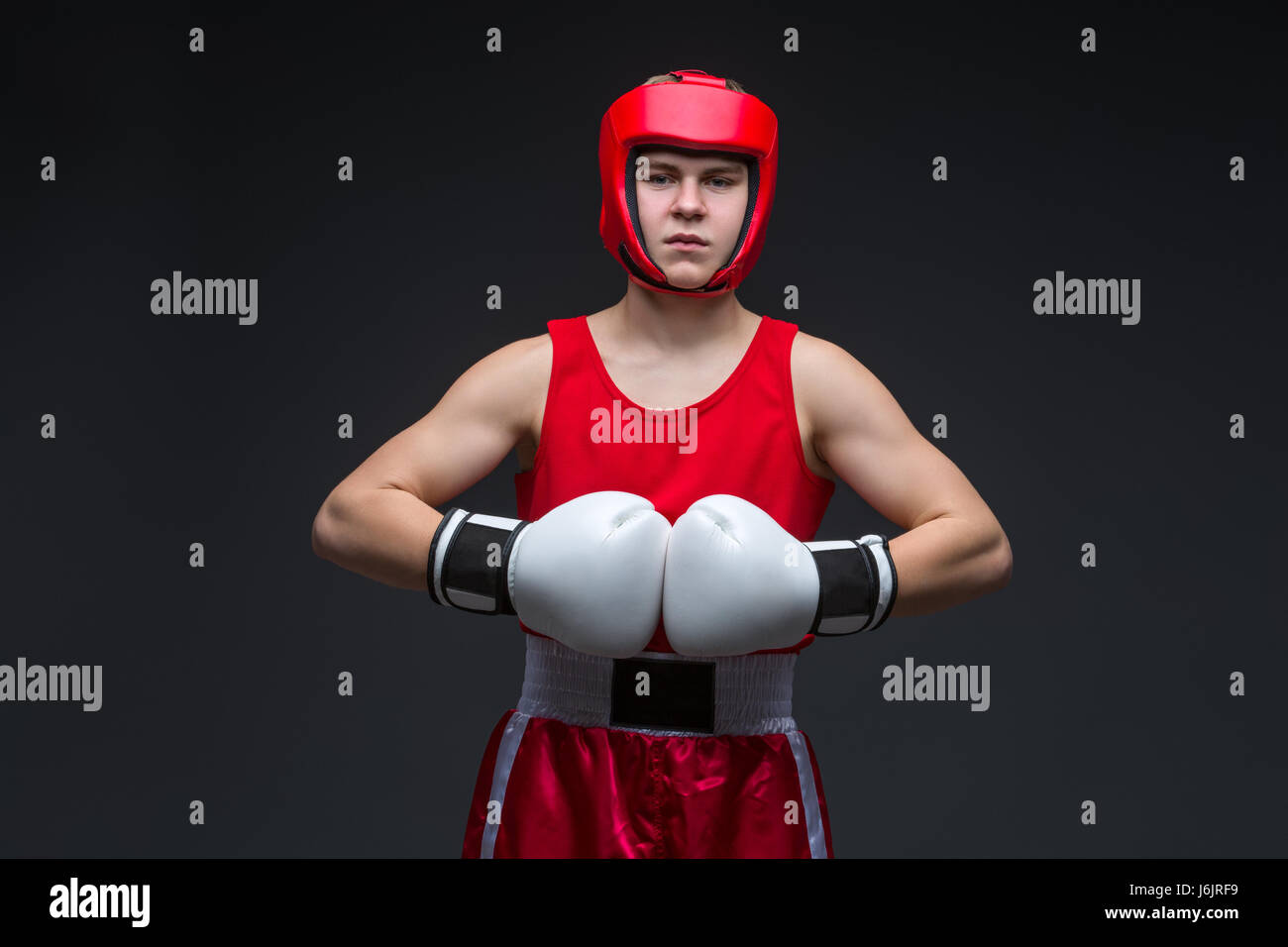 Angry teenage professional boxer hi-res stock photography and images ...