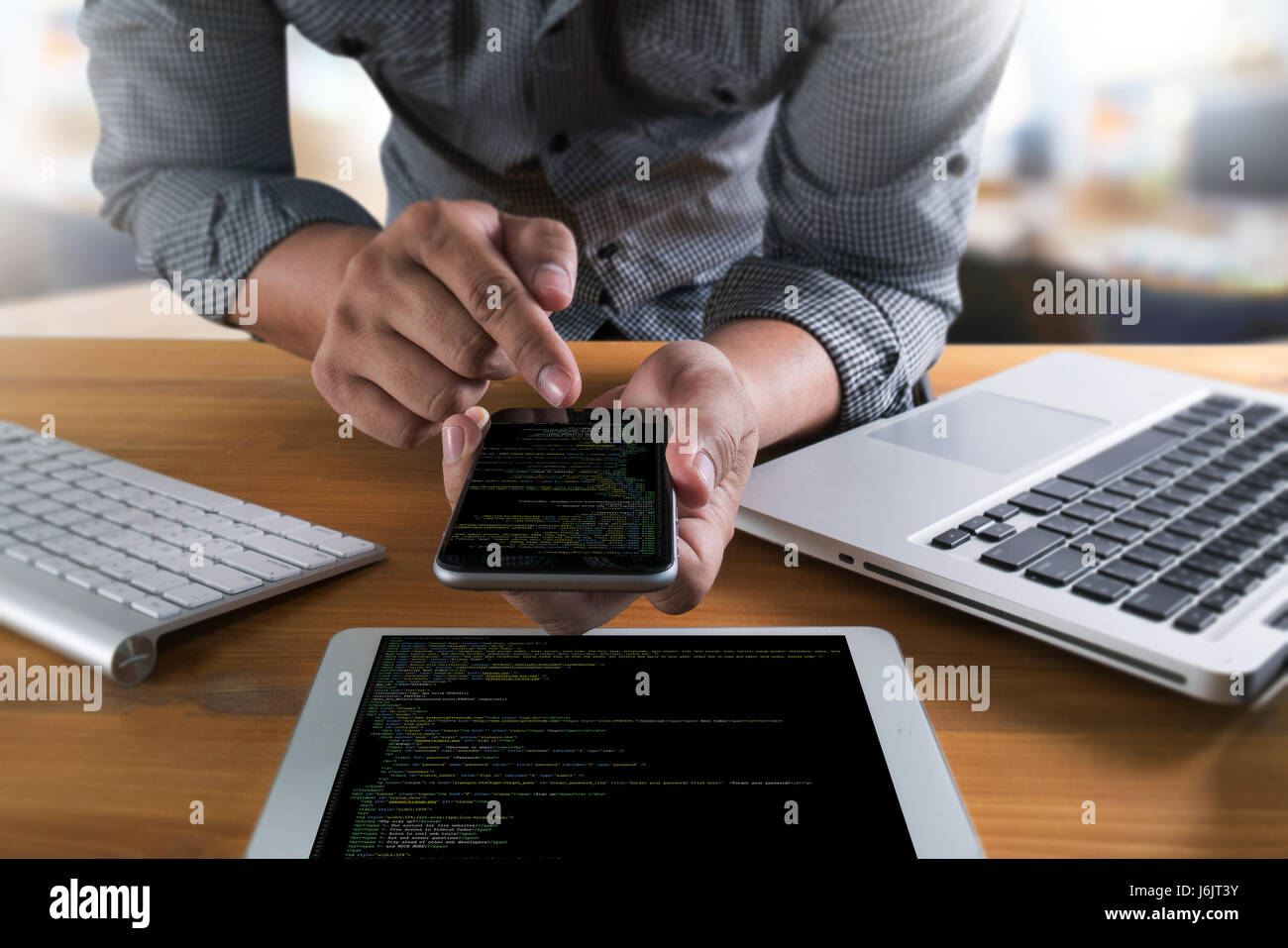 "Developer Team Working Laptop Computer Mobile Application Softwareand Web Design Online ...