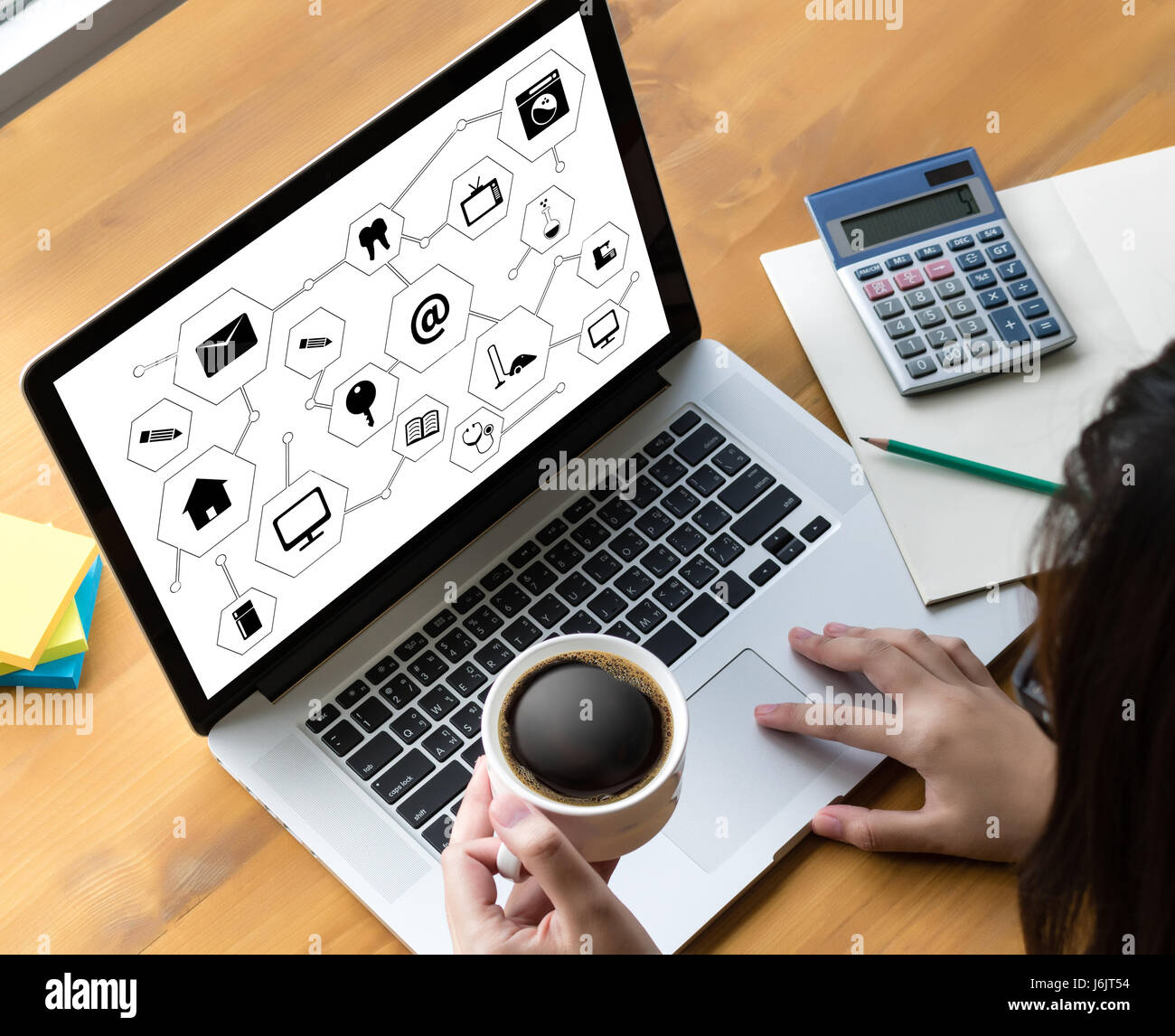 people using smart phone,laptop, online banking payment communication ...