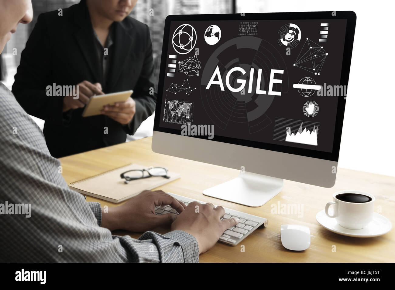 AGILE Agility Nimble Quick Fast Concept businessman working Stock Photo ...