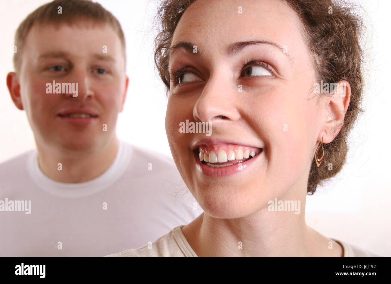 guy woman laugh laughs laughing twit giggle smile smiling laughter ...
