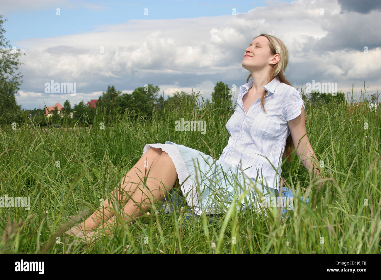 woman wait waiting laugh laughs laughing twit giggle smile smiling ...