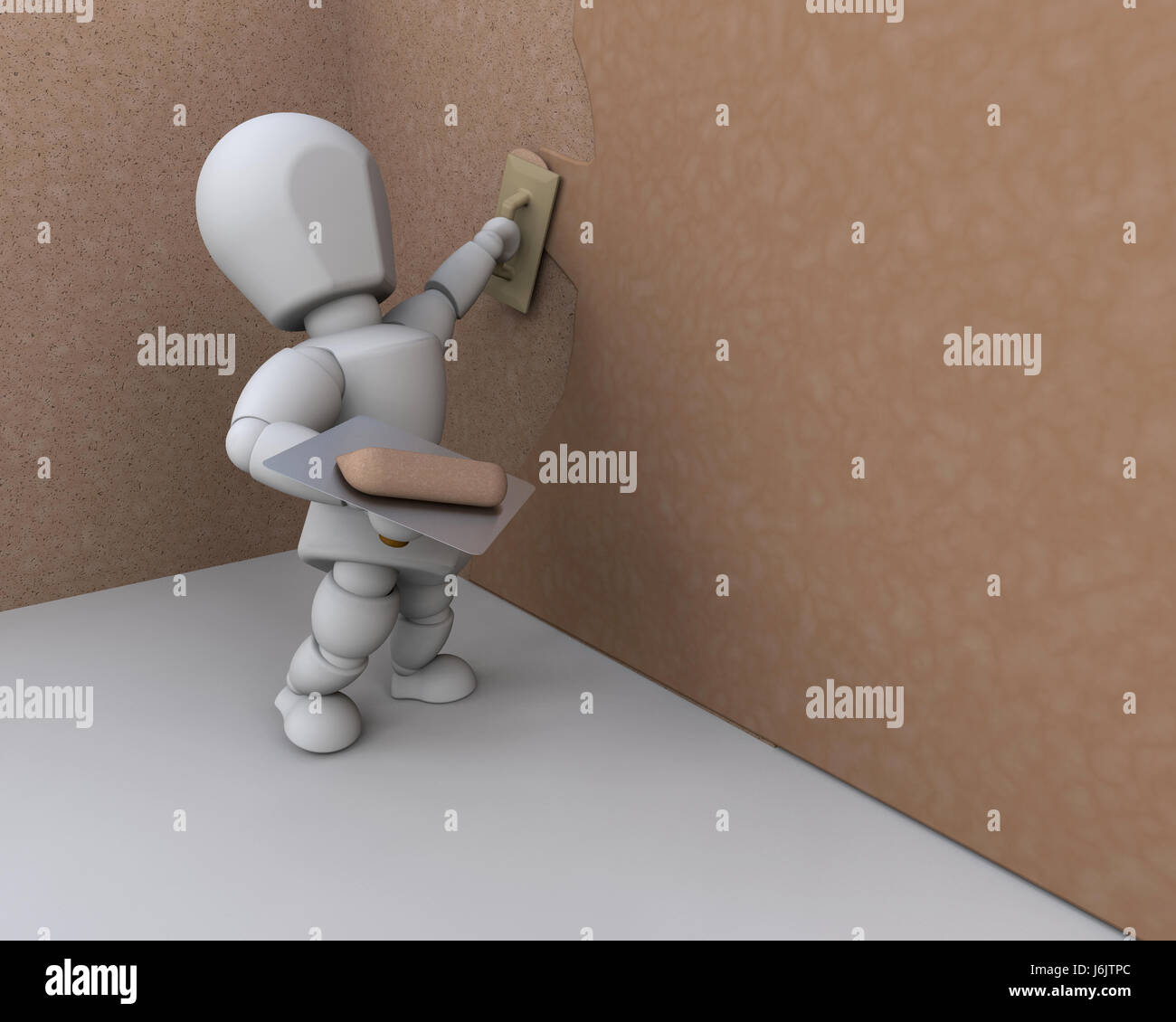 guy wall illustration surface rendering stucco render building workers ...