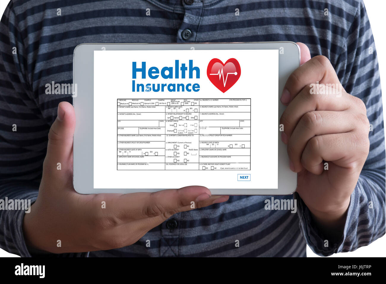HEALTH INSURANCE Digital Application Concept health care Stock Photo ...