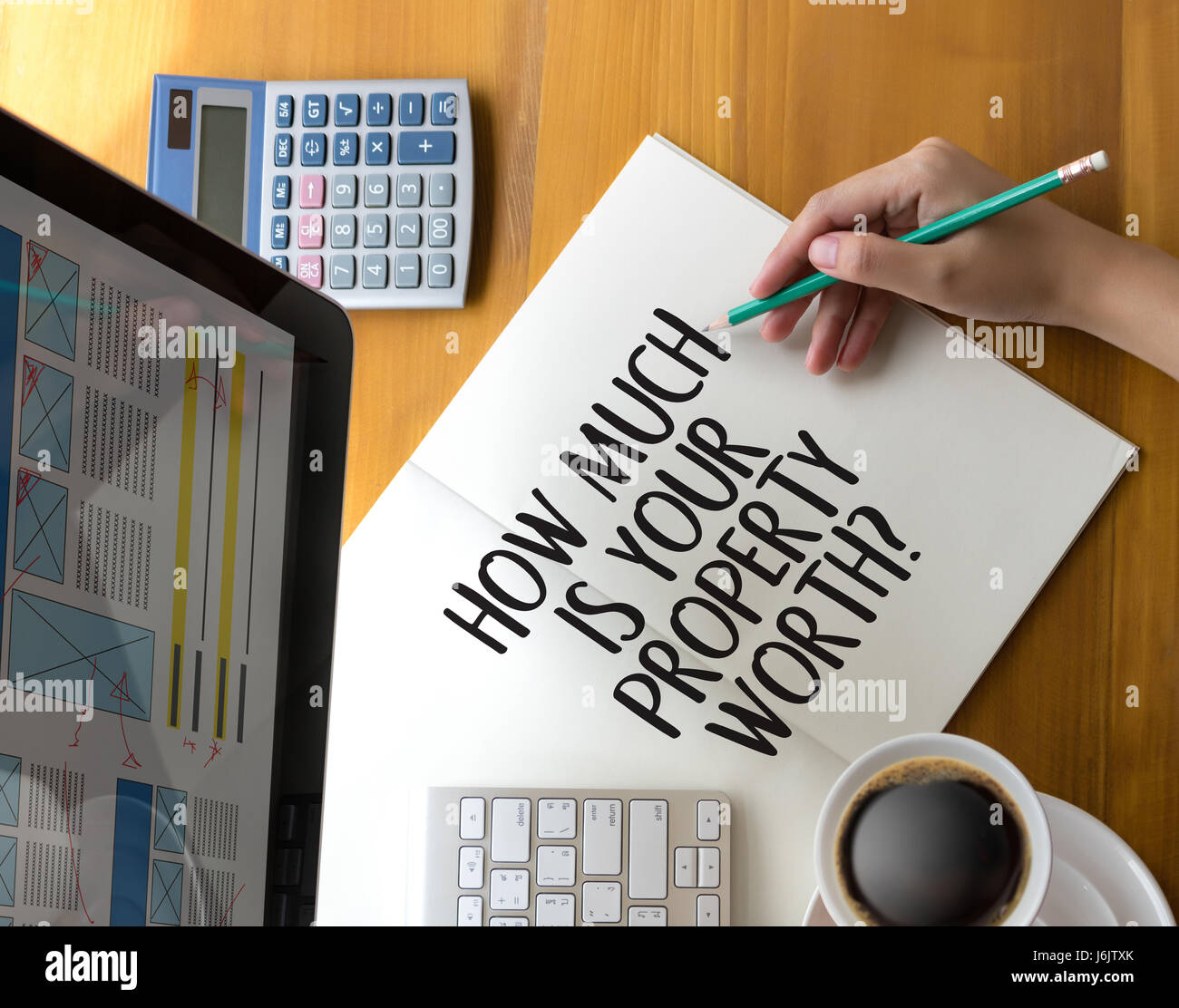 HOW MUCH IS YOUR PROPERTY WORTH Stock Photo - Alamy
