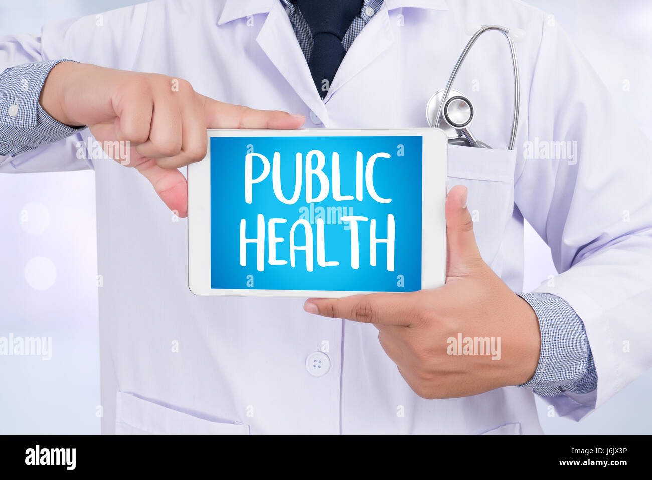 PUBLIC HEALTH Professional doctor use computer and medical equipment ...