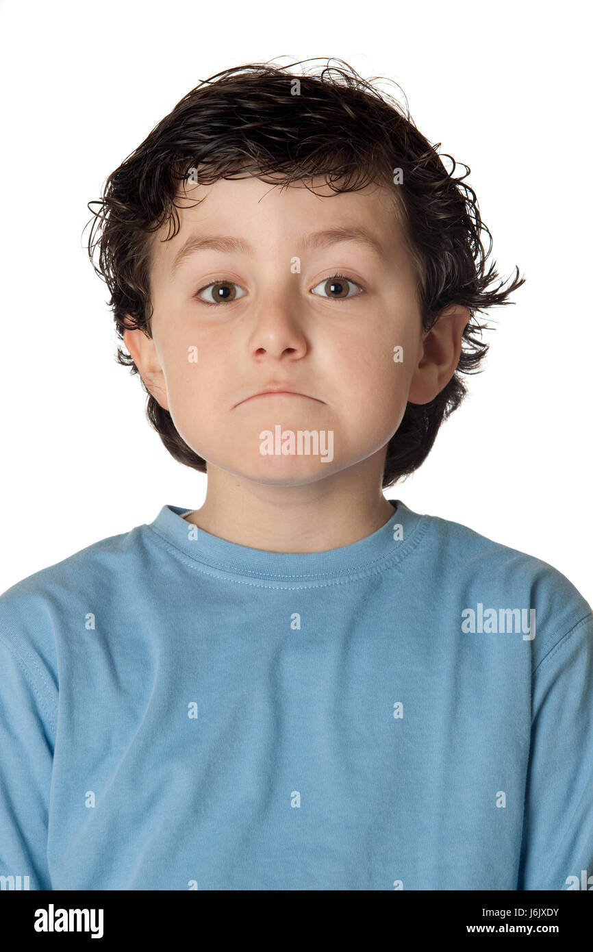 expression doubt child gesture blue humans human beings people folk ...