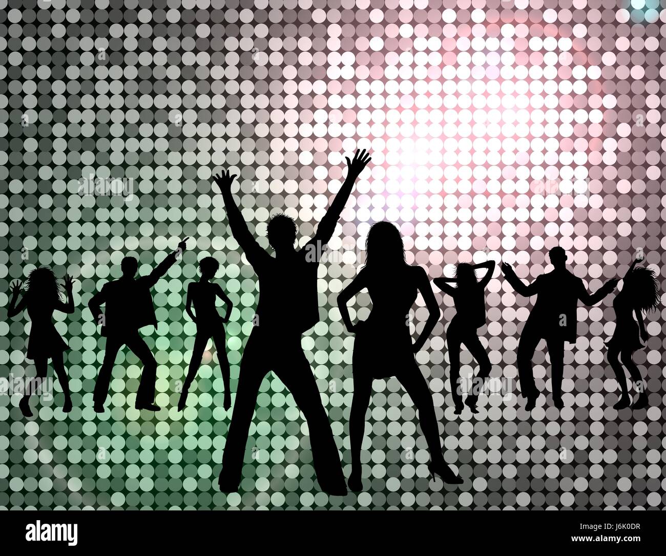 disco - dancing group Stock Photo - Alamy