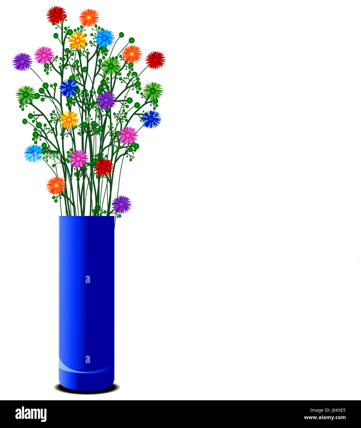 vase with colorful flowers Stock Photo - Alamy