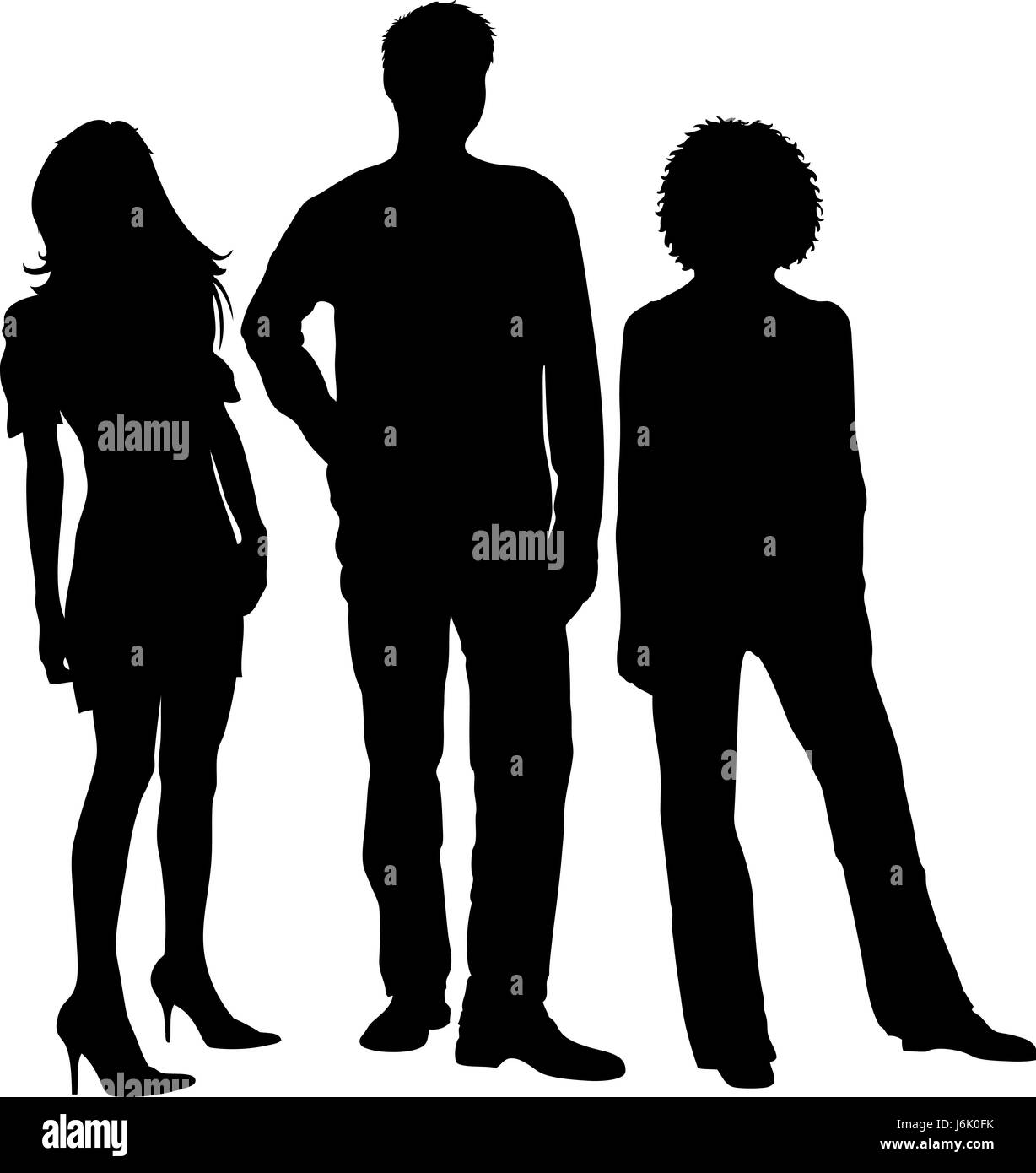 People group illustration Black and White Stock Photos & Images - Alamy