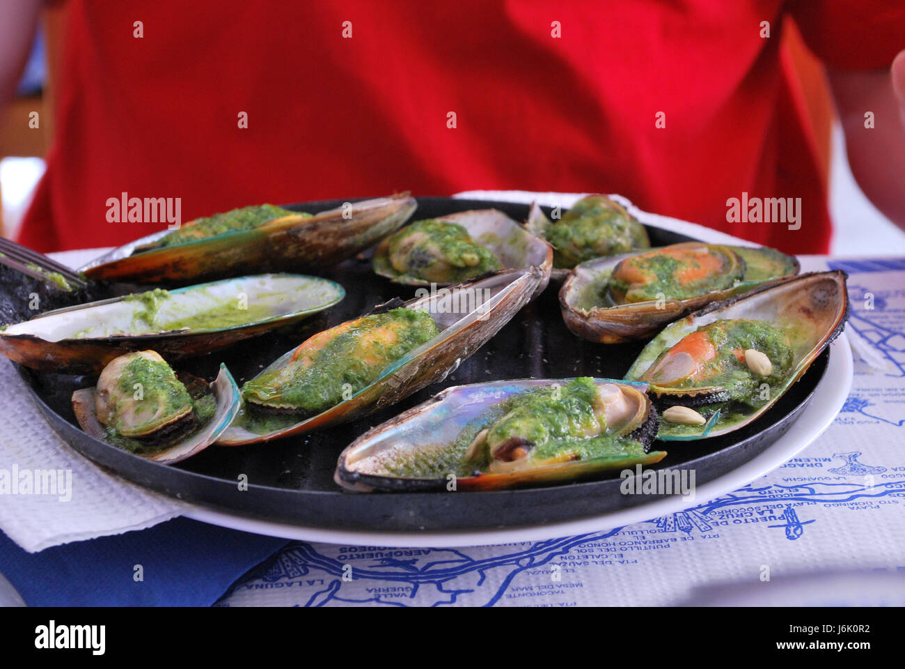 shells on the table Stock Photo - Alamy