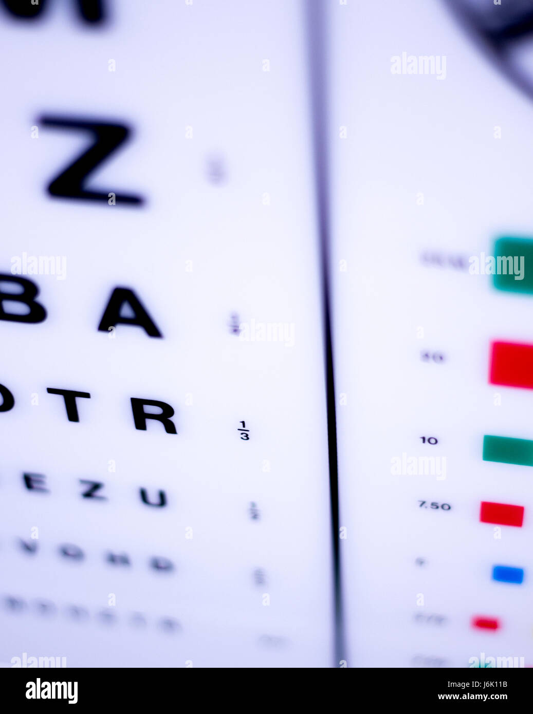 Opticians ophthalmology and optometry eye test chart to test sight and ...
