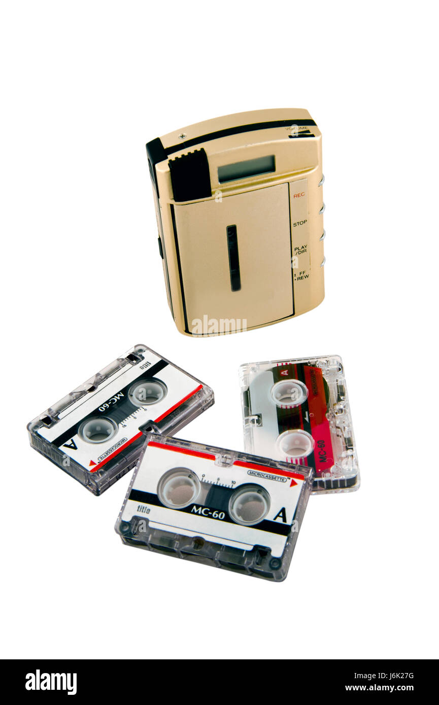 entertainment music isolated audio cassette tape sound carrier recorder ...