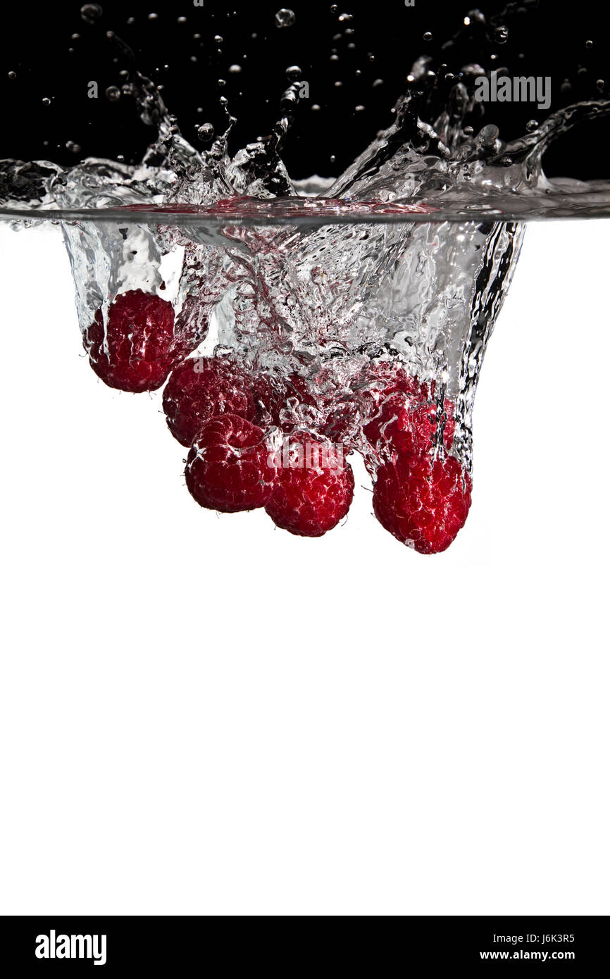 raspberry in water Stock Photo - Alamy
