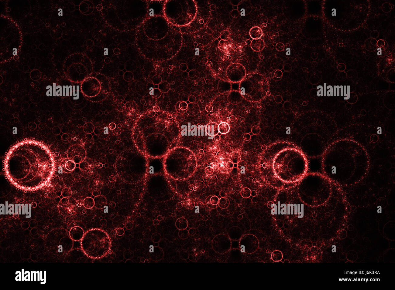 Red electrical bubbles. Abstract fractal design. Isolated on black ...