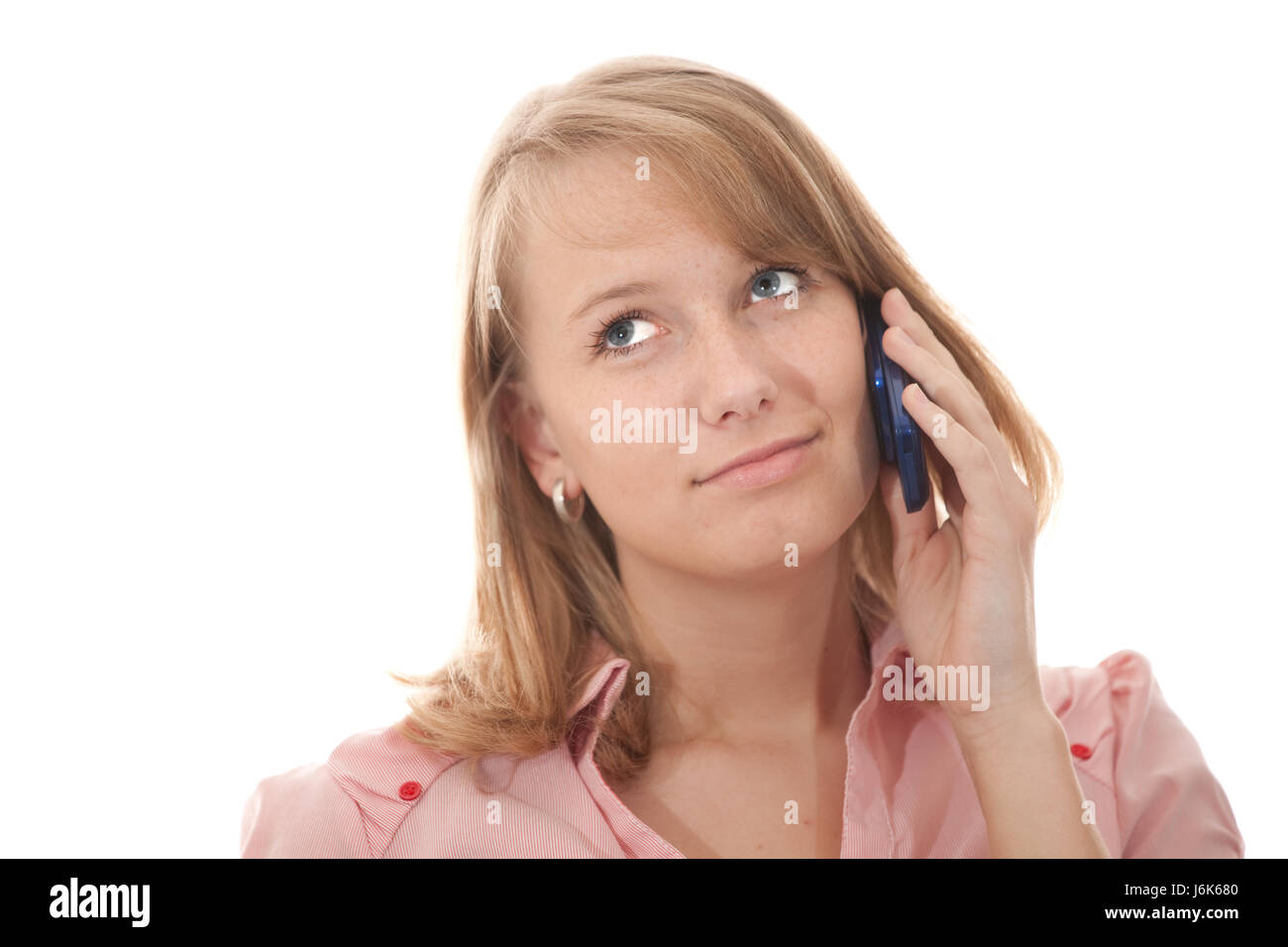 woman with cell phone Stock Photo - Alamy