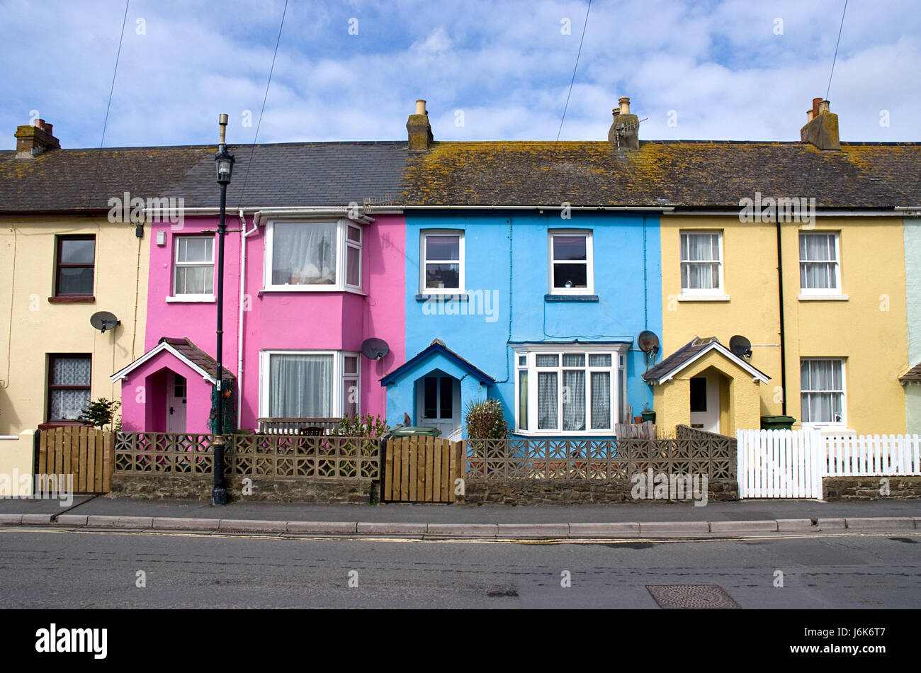 buildings houses contrast style of construction architecture ...