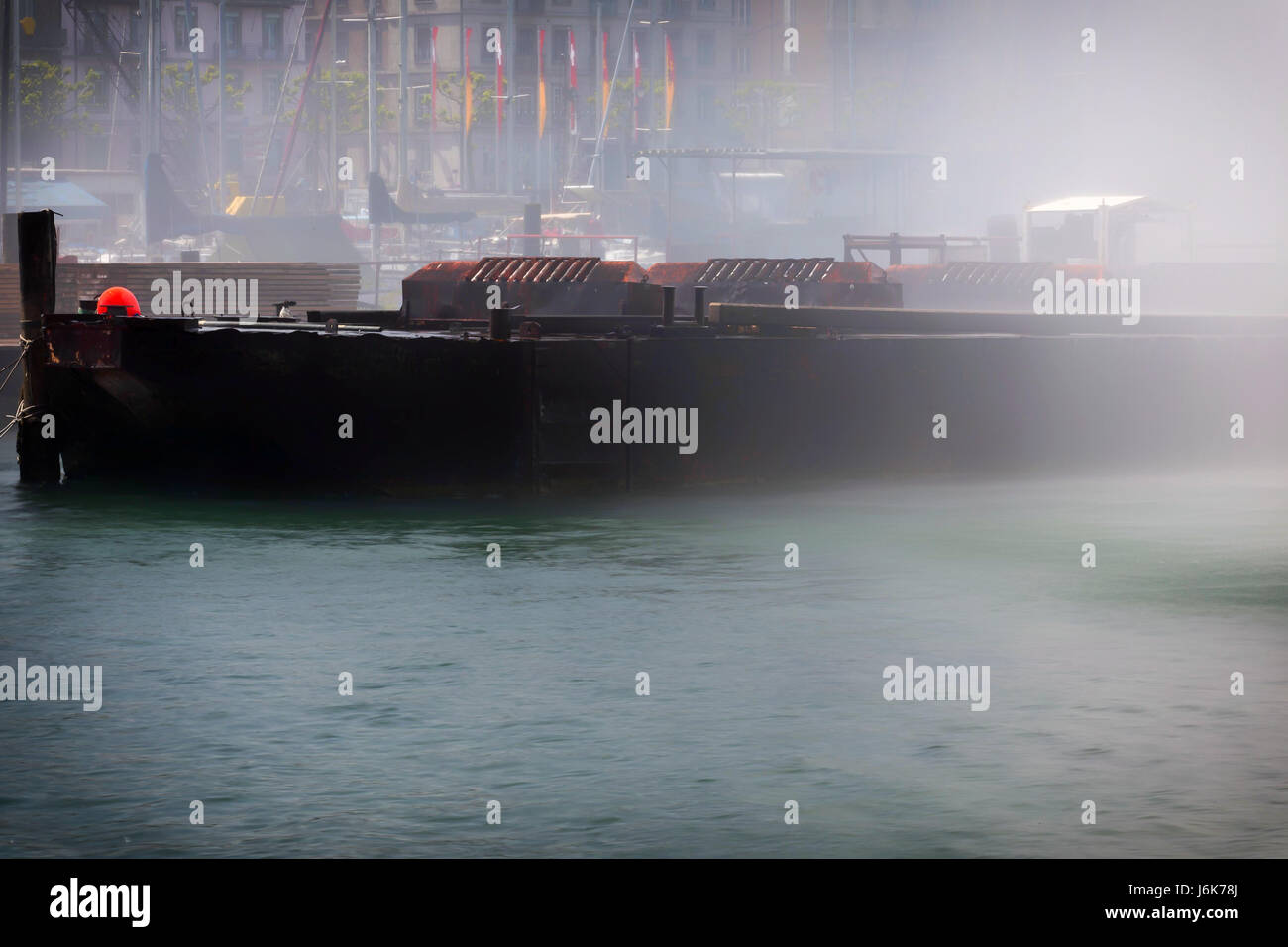 Container ship in rain port hi-res stock photography and images - Alamy