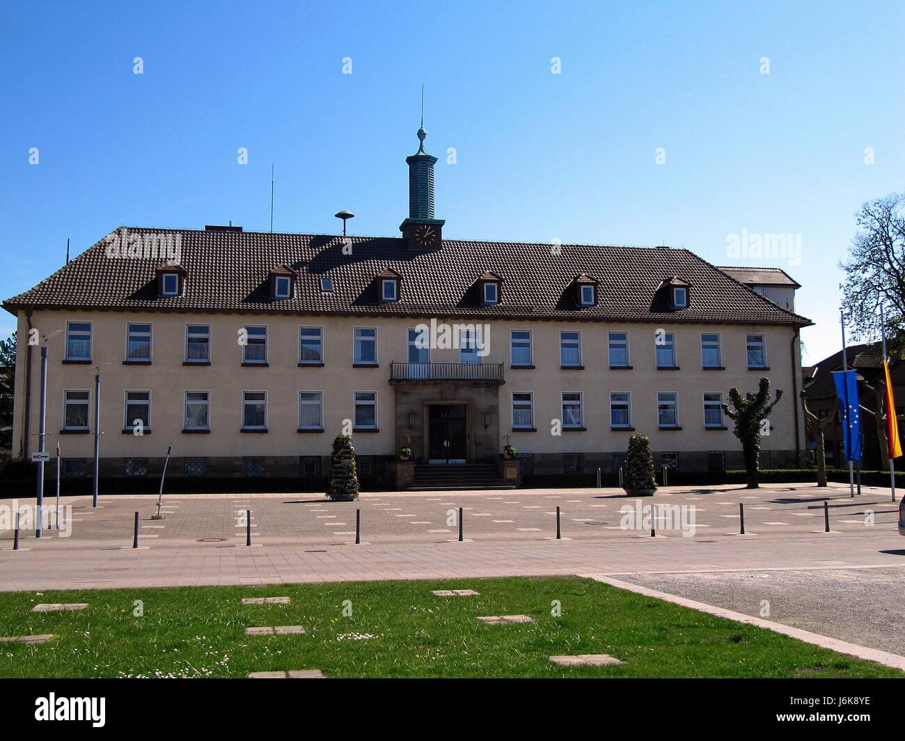 town hall administration municipality building buildings tower clock ...