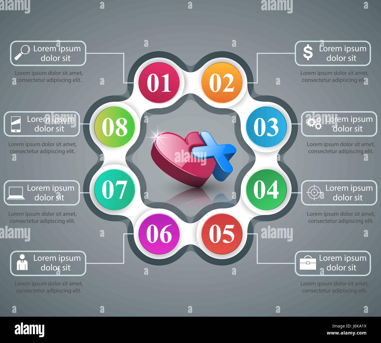 Health icon. 3D Medical infographic Stock Vector Image & Art - Alamy