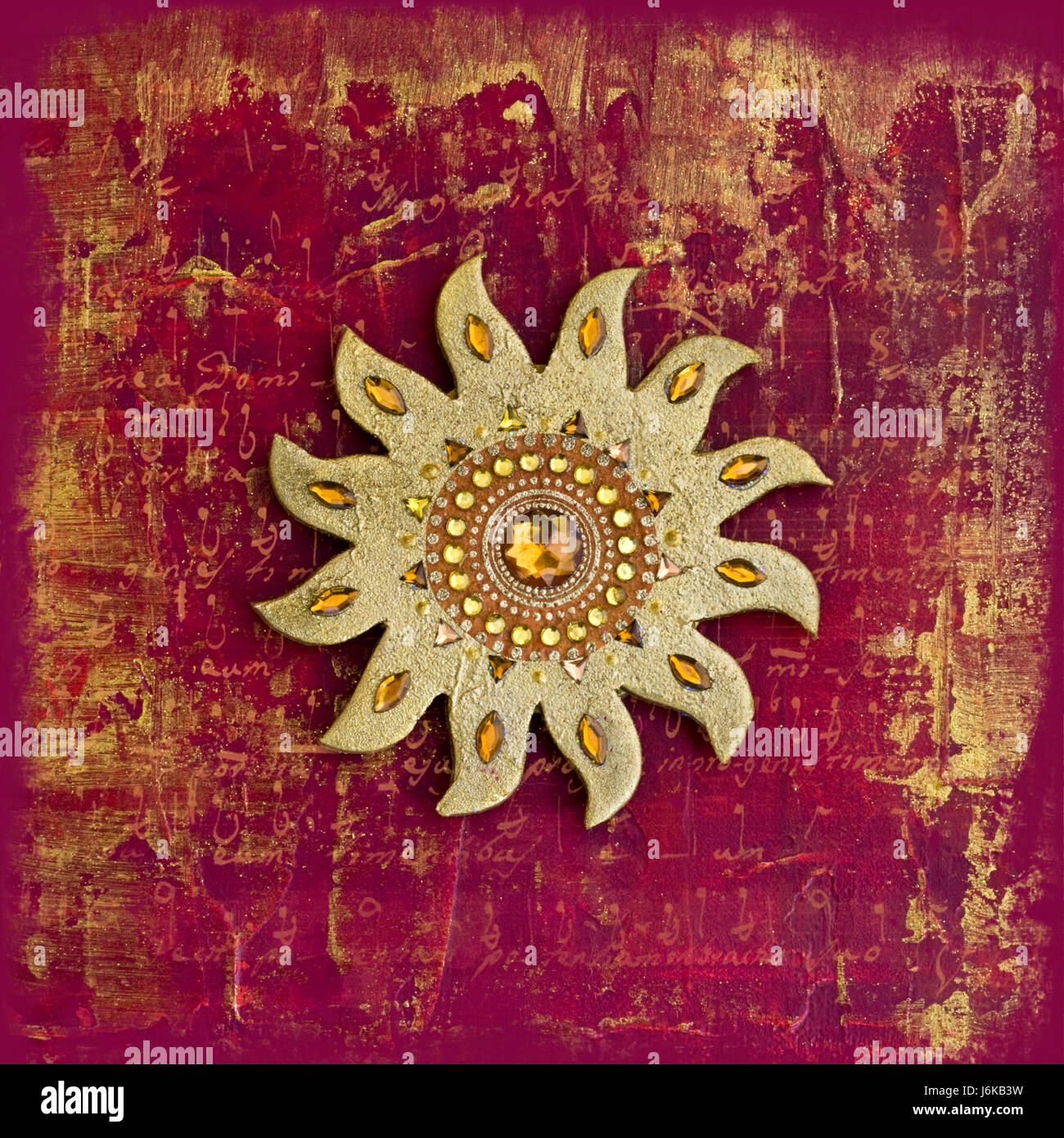 collage with sun,painting Stock Photo - Alamy