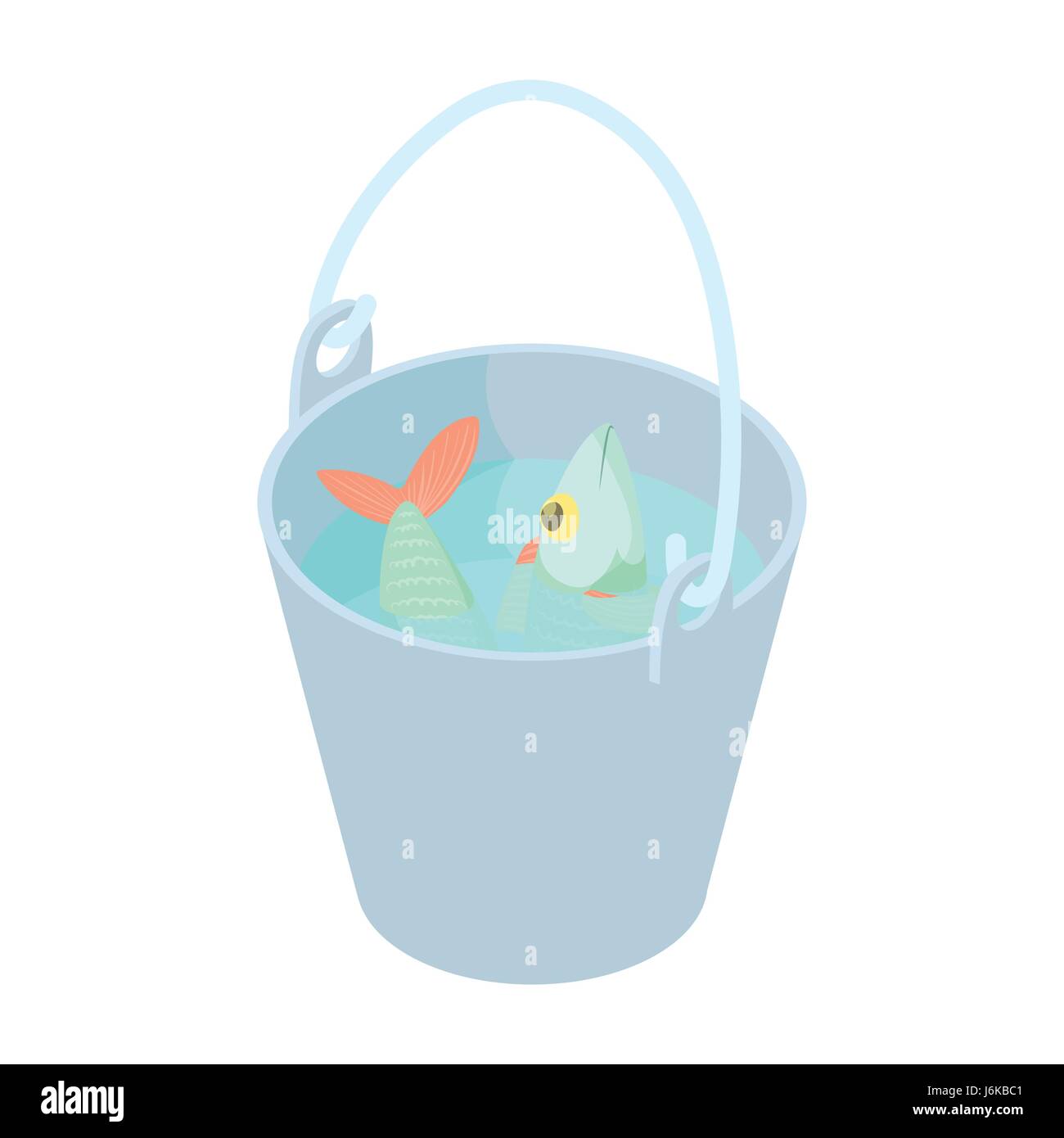 Bucket of fish icon, cartoon style Stock Vector Image & Art - Alamy