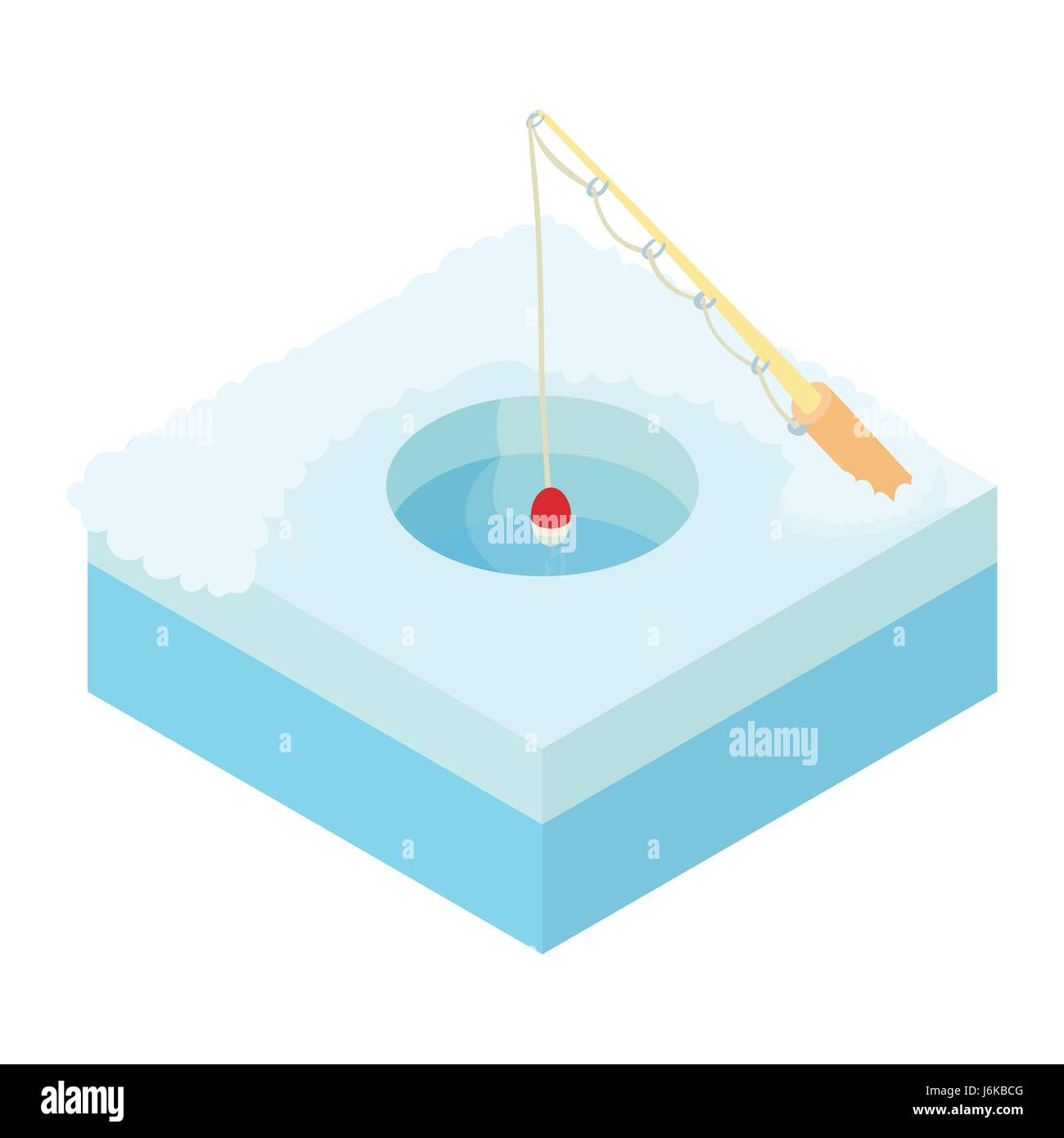 Sitting man ice fishing Stock Vector Images - Alamy