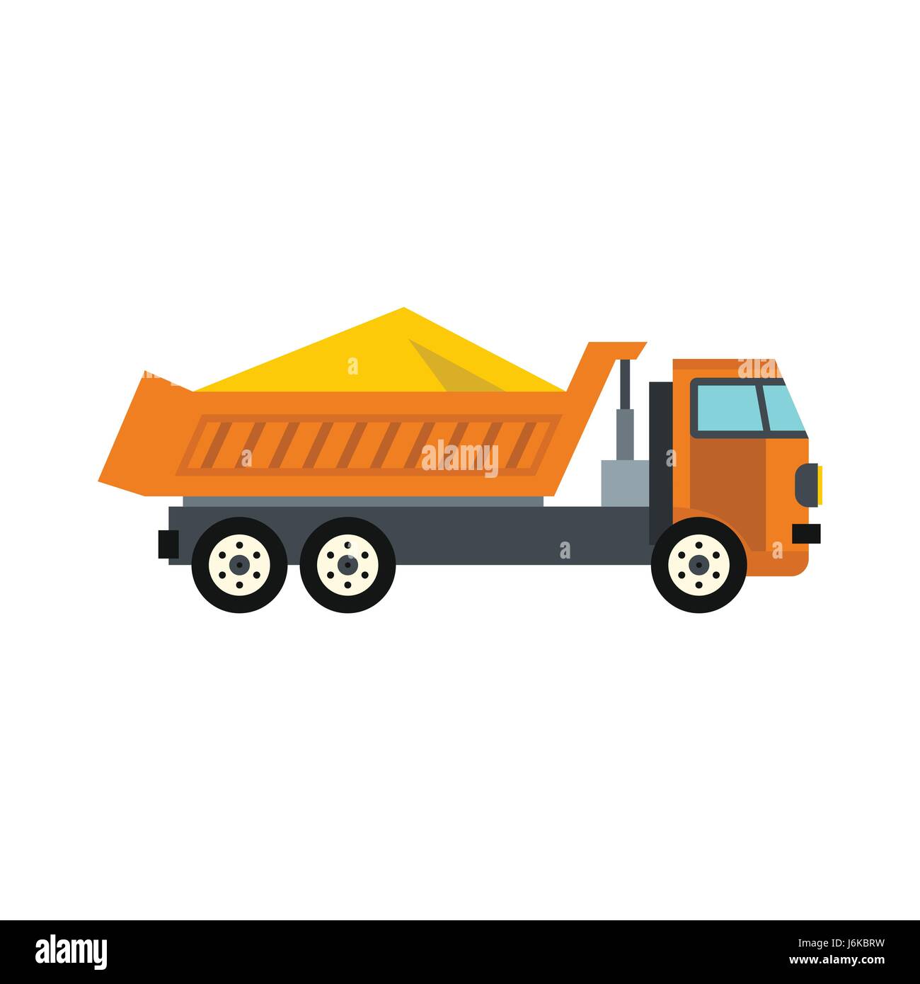 Truck with sand icon, flat style Stock Vector Image & Art - Alamy